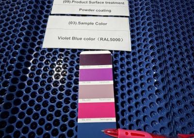 China Violet Blue Color RAL5000 940mm Width Perforated Windbreak safety screen for coal factory for sale