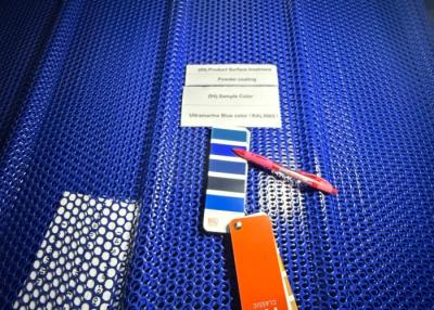 China 12mm Hole center to center Ultramarine Blue Color RAL5002 Windbreak safety screen for Coal Mine for sale