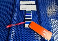 China Signal Blue Color RAL5005 0.9mm thickness Windbreak safety screen for coal factory for sale