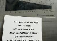 China 150Mesh 0.07mm Wire diameter SS304 Stainless Steel Woven Wire Mesh for Liquid and gas industry for sale