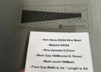 China 0.07mm Thickness 1Meter Width SS304 Stainless Steel Woven Mesh for Mining industry use for sale