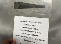 China 0.03mm Thickness 300Mesh SS304 Stainless Steel Woven Mesh for Construction use for sale