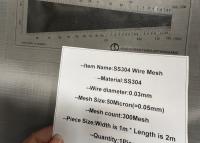 China SS304 300Mesh 1m Width Stainless Steel Woven Wire Mesh for Petroleum industry use for sale