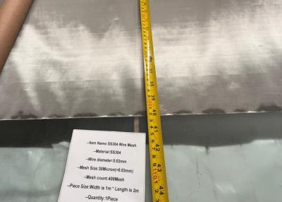 China Length 20Meter Width 1Meter  400Mesh Stainless Steel Woven Wire Mesh use for Filter for sale