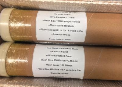 China Export roll Package 400Mesh Count SS304 Stainless Steel Woven Wire Mesh use for Food industry for sale