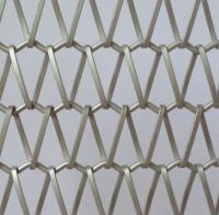 China 2.5m Width 25mm Hole SS Architectural Woven Wire Mesh Curtains for sale