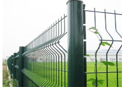 China Green Steel 3D Wire Mesh Fence Panles  For Airport / Construction / Railway for sale