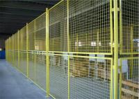 China Frame Type Galvanized Wire Mesh Fence 2.2m Height Yellow / Green Color for sale