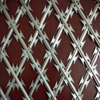 China BTO-22 Welded Razor Wire Mesh , Flat Wrap Razor Barbed Tape Non Climbing for sale