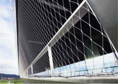 China 38*38mm Diamond Hole Safe Stainless Steel Wire Rope Cable Mesh for Building Wall for sale