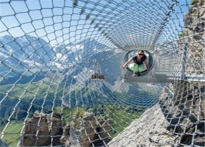 China Child Playground Safe Wire Rope Mesh Netting 50meter Length Diamond Hole Shaped for sale