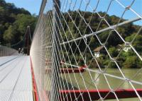China Stainless Steel Wire Rope Mesh Diamond Shaped Hole For Bridge Fencing Use for sale