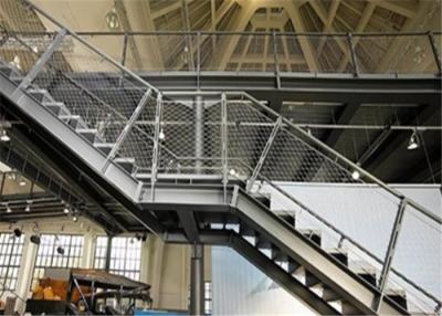 China Safety SS 304 Wire Rope Mesh Steel Cable Netting For Stairs Railing Install Use for sale