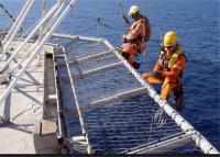 China 1.5m Width Yellow Color Diamond Hole Shape Helideck Safety Net for Helicopter Protection for sale
