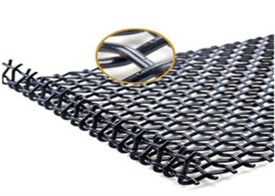 China Heavy Duty Crimped Woven Wire Mesh Mining Sieve With Hooked Strong Tensile Strength for sale