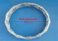 China Safety Fencing Anti Rust BTO 22 Razor Wire , Galvanized Concertina Barbed Wire for sale