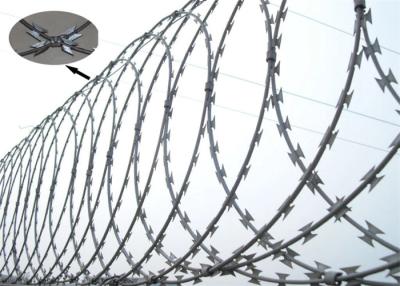 China Anti Corrosion Razor Blade Barbed Wire BTO- 22 For Construction Fencing for sale