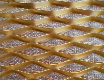 China Gold Color Lightweight Expanded Metal Wire Mesh for sale