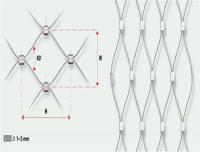 China Ferruled Type diamond hole Stainless Steel Rope Mesh For Safety protection for sale