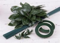 China 18 Gauge Green Paper Covered Florist Wire 60cm Length for DIY and Crafts for sale