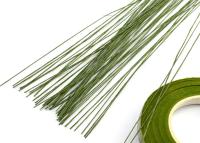 China 22BWG Assorted Colors Paper Covered Craft Floral Wire 600mm Length for Flowers & Wreaths for sale