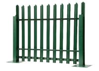 China Park Green Color Pvc Security Palisade Fence Pales , Wire Mesh Fence for sale