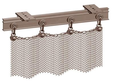 China Free Install Decorative Metal 0.2mm Coil Mesh Curtains for sale
