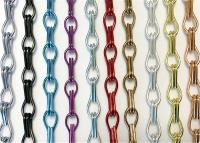 China Colors 1.5mm Decorative Wire Mesh Aluminium Chain Strip Curtain 0.8kg for sale