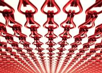 China Restaurants Red Decorative Hang Chain Strip 0.85kg Steel Mesh Curtain for sale