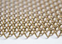 China Gold Flexible Chain Link Metal 8x8mm Decorative Wire Mesh Curtains for sale