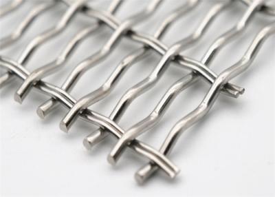 China Woven Type Crimped 0.8mm Decorative Metal Mesh Screen 6meter Length for sale