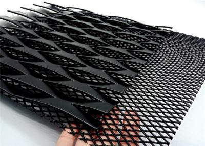China Big Hole Black Powder Coated Expanded Aluminium Mesh for sale