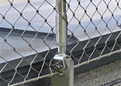 China 6mm Stairs Safety Wire Rope Mesh Diamond Hole 316 Stainless Steel Fence for sale