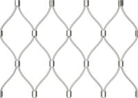 China 2.5cm Stainless 316 Steel Cable Mesh Ferrule Diamond For Stair Railing for sale
