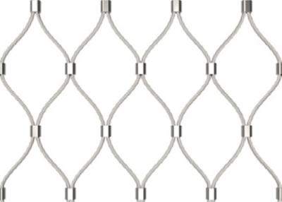 China 2.5cm Stainless 316 Steel Cable Mesh Ferrule Diamond For Stair Railing for sale