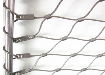 China 3mm 5x5cm Opening Flexible Stainless Steel Cable Mesh For Barrier Infill for sale