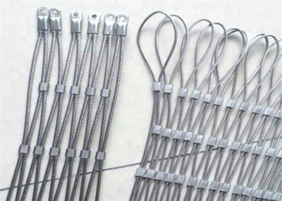 China 4mm 50mm Stainless Steel Cable Mesh Diamond Hole Safety for sale