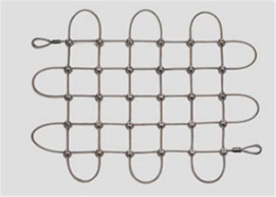 China 50mm Mesh size Stainless Steel Cable Mesh Cross Clip Type for sale