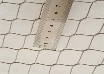 China Scenic Safe Protect Wire Rope Mesh , Stainless Steel Rope Net Modified Hole Type for sale