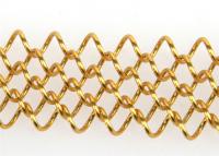 China 1.5mm Wire Diameter 6mm Hole Aluminium Woven Chain Decorative Mesh Curtain for sale