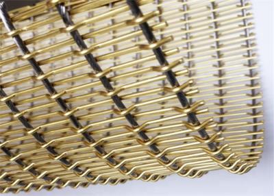China 45mm Aperture Rectangle Decorative Metal Mesh Crimped Type for sale