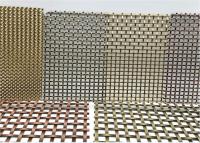 China 5.5m Length Crimped Copper Wire Mesh Square Hole Architecture for sale