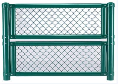China 2.5m Width Chain Wire Fencing Football Field Security Pvc Stadium 6 Ft High for sale