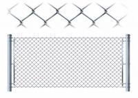 China 60*60mm Hole Galvanized Steel Chain Link Fence Diamond Wire Mesh 7 Ft for sale