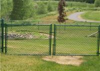 China 6m Length Gi Chain Link Fencing Double Swing Door Gate for sale