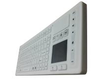 China 2.4Ghz wireless medical keyboard with waterproof mouse pad antibacterial for sale