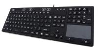 China Illuminated industrial IP68 washable keyboard with touch screen mouse for medical for sale