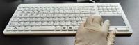 China Antibacterial and IP68 dishwasher safe medical hygienic silicone keyboard for gloves use for sale