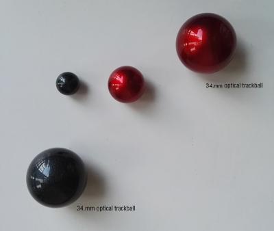China Rugged 34.mm quality black optical trackball with 800 DPI for ultrasound medical device for sale
