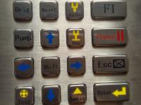 China panel mount industrial keyboard IP65 with 18 keys and tracking ball for sale